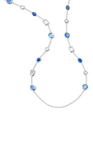 Ippolita Rock Candy Station Necklace - Silver/blue/clear