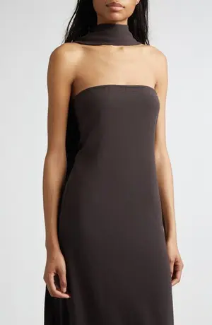 Paloma Wool Alberch Strapless Wool Blend Midi Dress