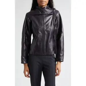 Paloma Wool Plomy Leather Crossover Jacket