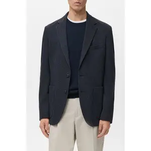 Mango Slim Fit Blazer - Navy