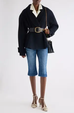 Chloé Double-breasted Wool-blend Peplum Jacket