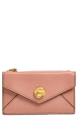 Chloé Small Leather Envelope Wallet - Nougat