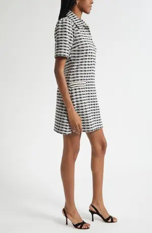 Ramy Brook Marcella Metallic Bouclé Minidress