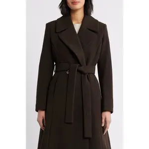 CECE DUPRAZ Single-breasted Coat With Bow Detail - Chocolate