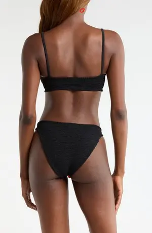 Hunza G Alicia Textured 2-piece Bikini - Black