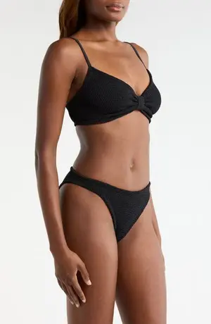 Hunza G Alicia Textured 2-piece Bikini - Black