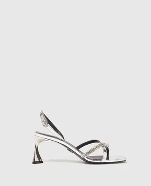 Stella McCartney Elsa Metallic Heeled Sandals