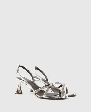 Stella McCartney Elsa Metallic Heeled Sandals