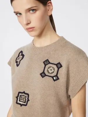 Max Mara Wool And Cashmere Cropped Sweater - Sand