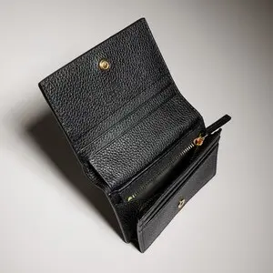 Gucci Bi-color Gg Marmont Card Case Wallet Leather - Black