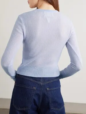 Citizens Of Humanity Tabitha Cropped Ribbed Wool And Cashmere-blend Cardigan