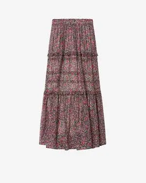 MARANT ETOILE Volomia Floral Skirt - Crushed Berry