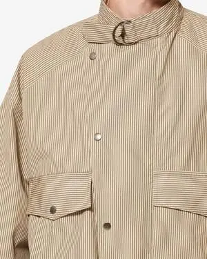Isabel Marant Striped Cotton Canvas Trench Jacket