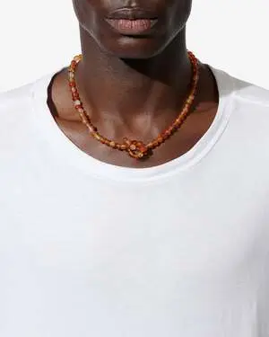 Isabel Marant Noah Necklace - Poppy Orange/silver