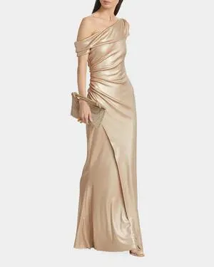 Chiara Boni La Petite Robe Koppany Splendid Draped Gown - Gold