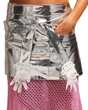 GOHAR WORLD Mini Lace Hands Apron - Silver