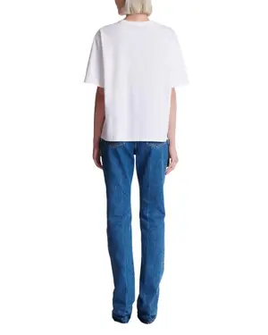Balmain Boxy T-shirt With Paris Brush Print - White