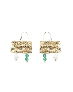 COG Vessel Dangle Earrings - Gold