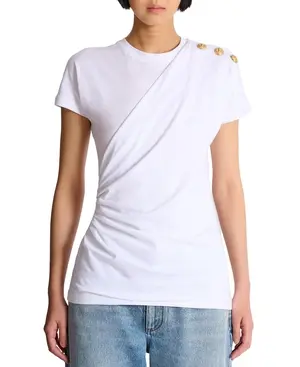 Balmain Button Up T-shirts For Women