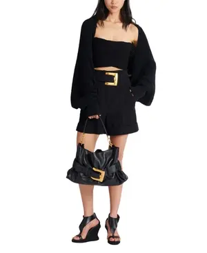 Balmain Medium Anthem Bag - Black