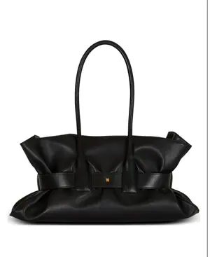 Balmain Calfskin Anthem Bag - Black