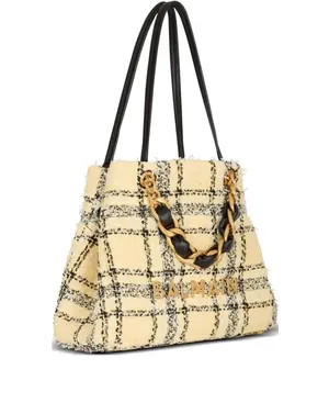Balmain Plaid Tweed 1945 Tote