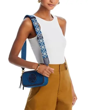 Tory Burch Mini Miller Crossbody Bag - Denim Multi/gold