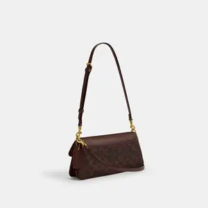 COACH Jet Shoulder Bag In Signature Canvas - Brass/maple