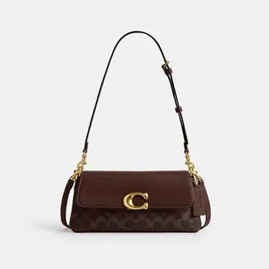 COACH Jet Shoulder Bag In Signature Canvas - Brass/maple