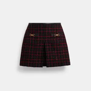 COACH Sculpted C Tweed Mini Skirt