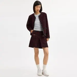 COACH Sculpted C Tweed Mini Skirt