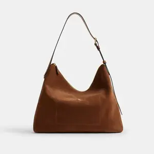 COACH Mott Suede Messenger Bag - Warm Brown