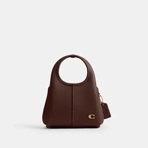 COACH Lana Shoulder Bag 19 In Polished Pebble Leather - Brass/maple
