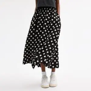 COACH Polka Dot Taffeta Maxi Skirt