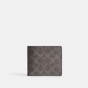 COACH® 3-in-1 Wallet In Signature Canvas - Grey Signature