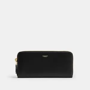 COACH New York Slim Accordion Zip Wallet - Brass/black