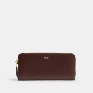 COACH New York Slim Accordion Zip Wallet - Brass/maple