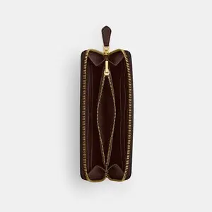 COACH New York Slim Accordion Zip Wallet - Brass/maple