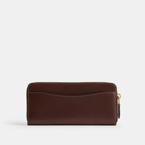 COACH New York Slim Accordion Zip Wallet - Brass/maple
