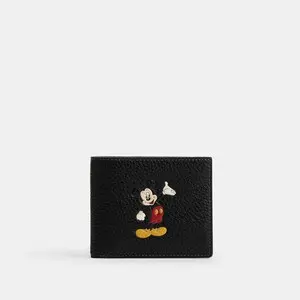 COACH Disney X 3-in-1 Wallet In Regenerative Leather With Mickey Mouse - Black