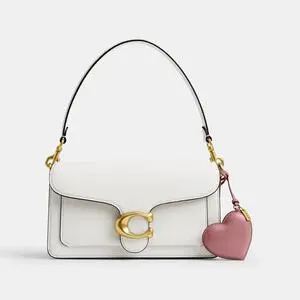 COACH® Heart Puffy Bag Charm - Brass/peony