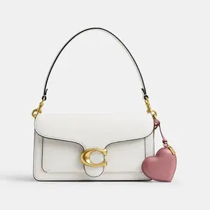 COACH Heart Puffy Bag Charm - Brass/peony