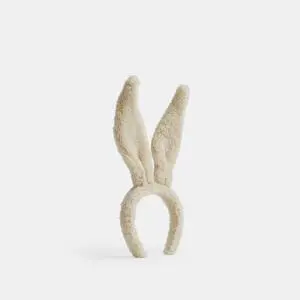 COACH® Bunny Ears Headband In Shearling - Natural
