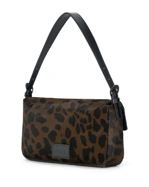 Staud Harlow Print Calf Hair Shoulder Bag - Leopard