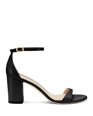 STUART WEITZMAN Nudist Block 75 Sandals - Black