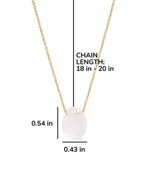 ANA LUISA Plated Pebble Pendant Necklace - White