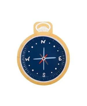 JOLLITY & CO Camp Explorer Compass Small Paper Plates, Set Of 8 - Multicolor