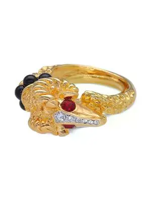 KENNETH JAY LANE Vintage Aries Crystal Band Ring
