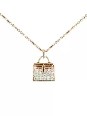 Hermès Amulettes Kelly Diamond Necklace - Pink