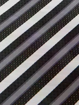 Giorgio Armani Striped Silk Tie - Black